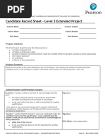 EPQ Dissertation Checklist Guide | PDF