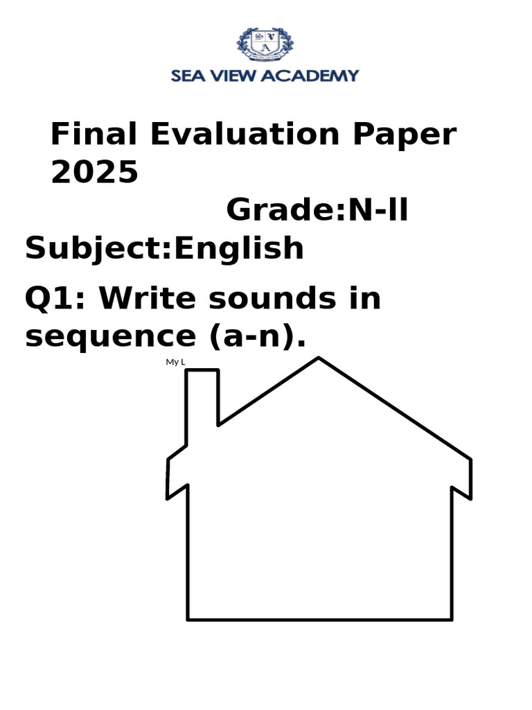 Final Evaluation Paper 2025 - 2026english. | PDF