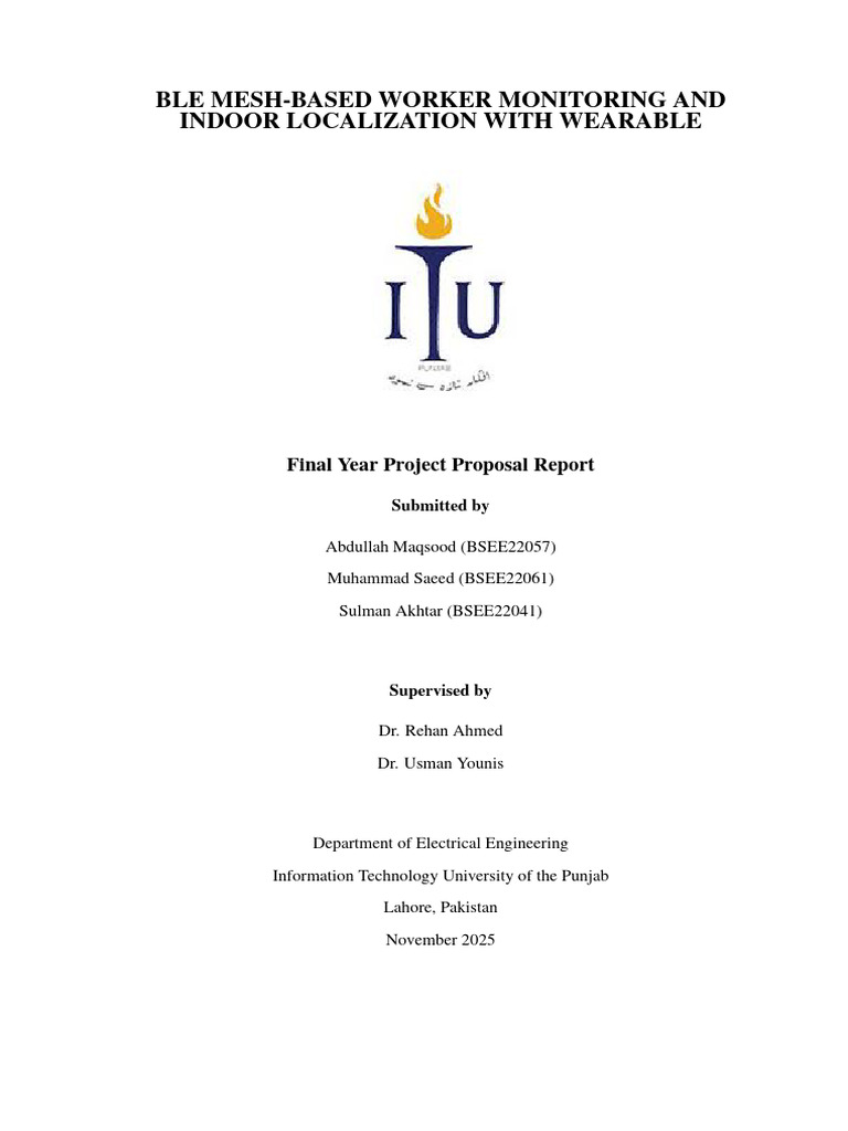 FYP Proposal Latex Template 1 | PDF | Internet Of Things | Wi Fi