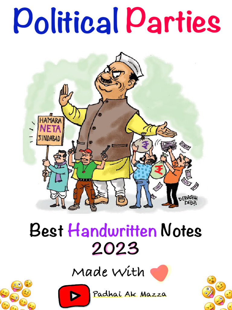 Political Parties Padhai Ak Mazza Best Handwritten Notes | PDF ...