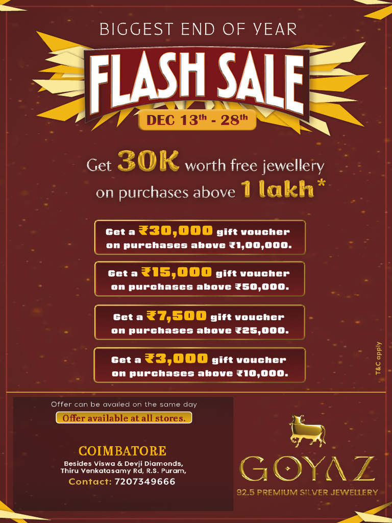 Goyaz Flash Sale Pamplet Coimbatore | PDF