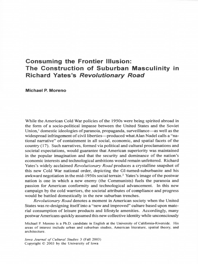Consuming The Frontier Illusion: The Construction of Suburban ...