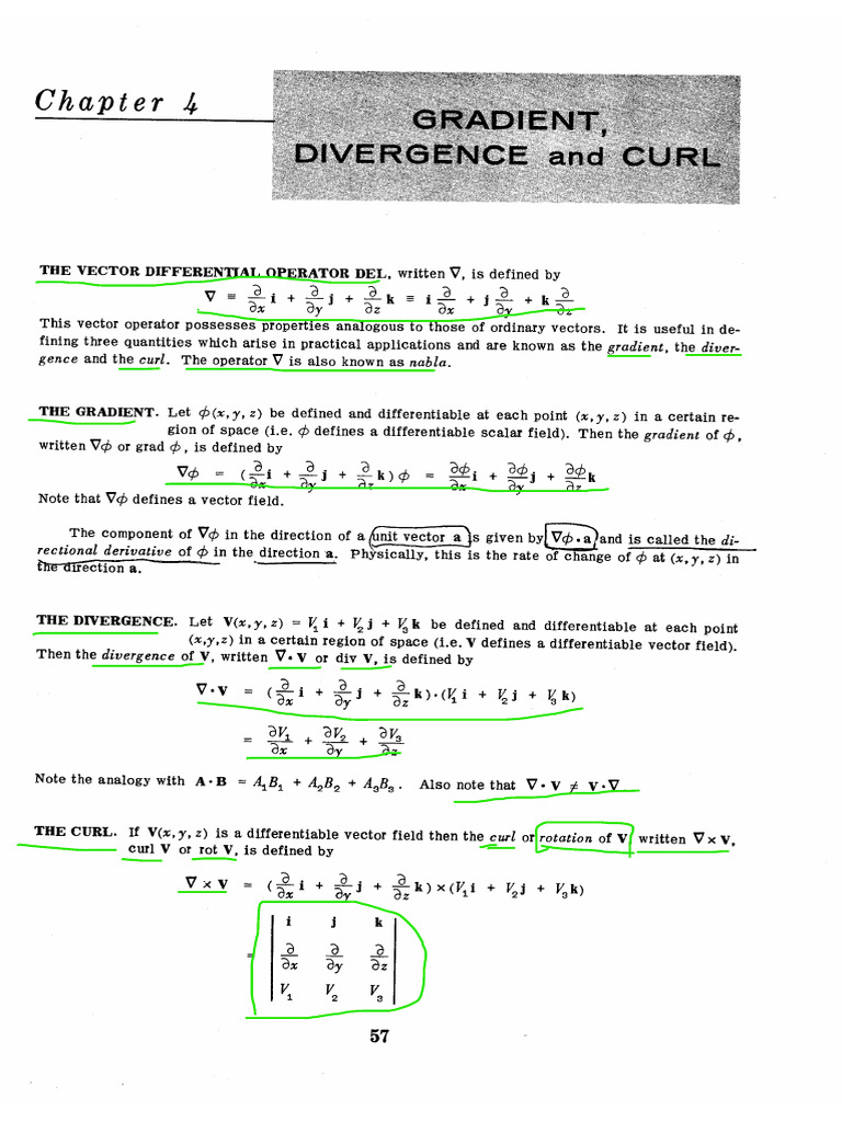 Gradient, Divergence, Curl | PDF