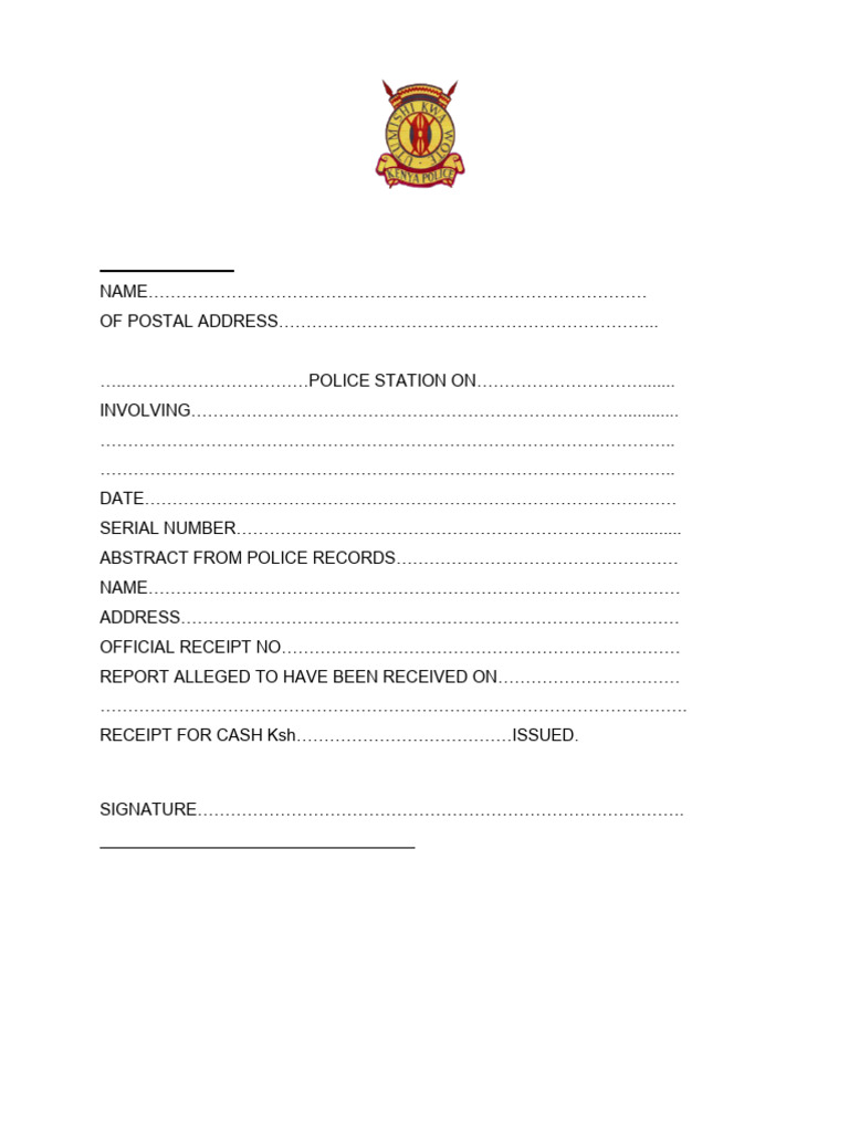 Kenya Police Abstract | PDF