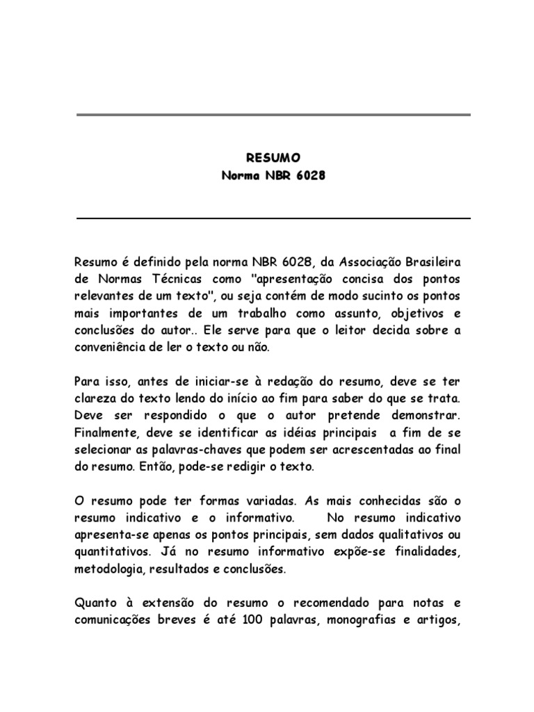 Guia Prático para Resumos ABNT | PDF | Science | Ciência Filosófica