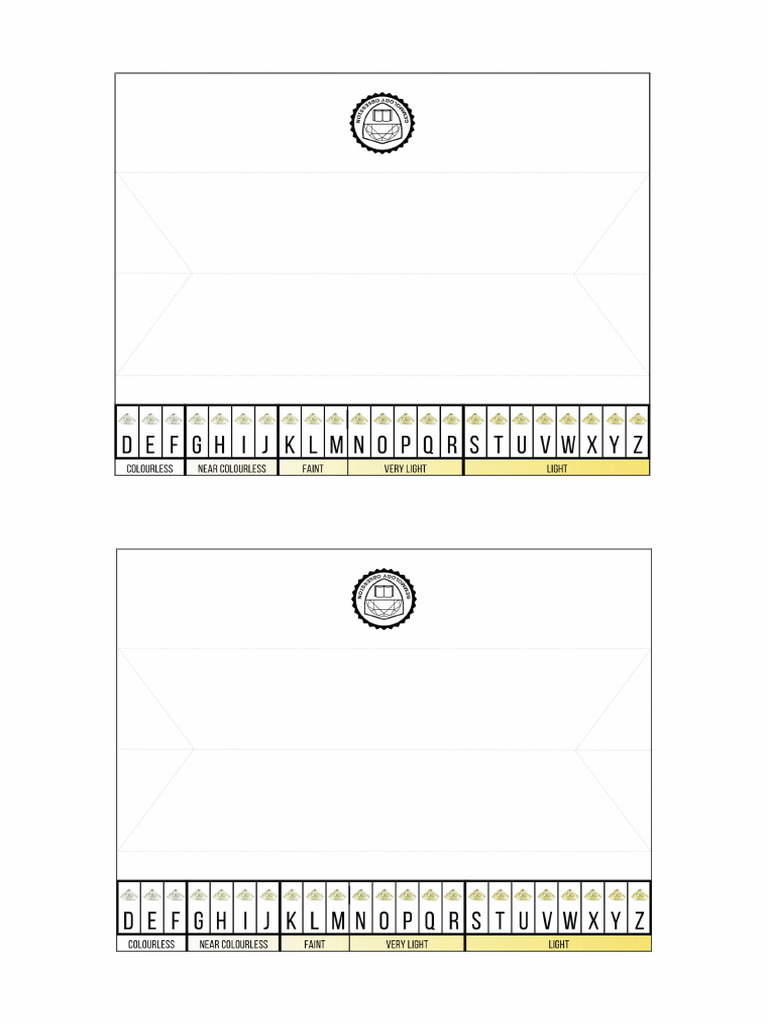 Diamond Grading Printable Tray | PDF