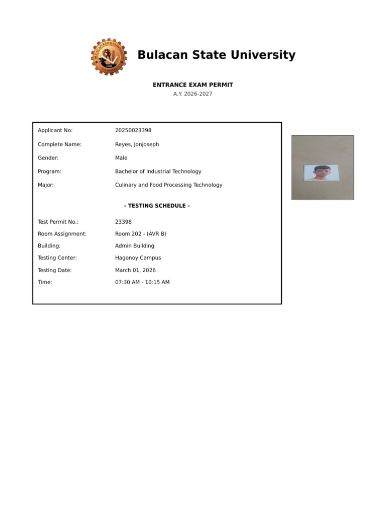 Examination Permit | PDF