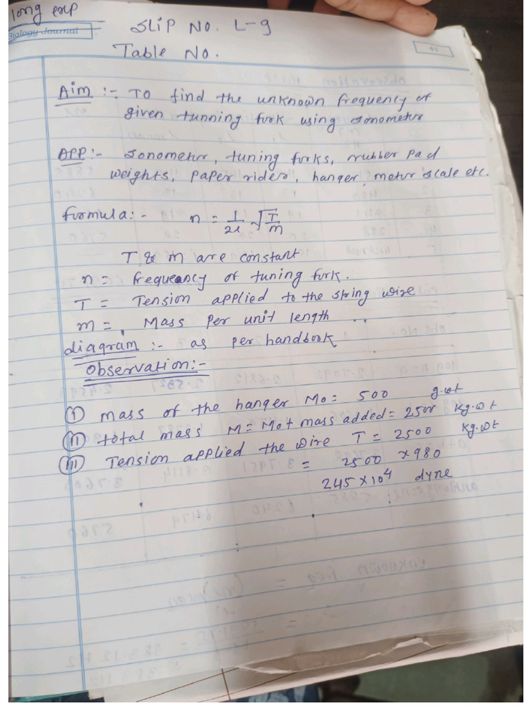 Physics Long Experiment | PDF