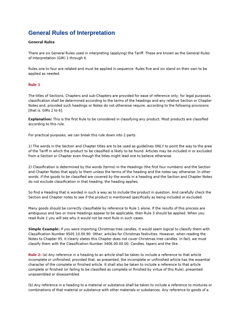 General Rules of Interpretation (Whole) - 2 | PDF