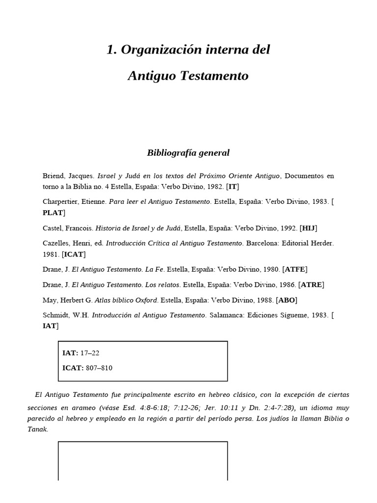 Introducción Al Antiguo Testamento AETH Introducti... - (1 ...