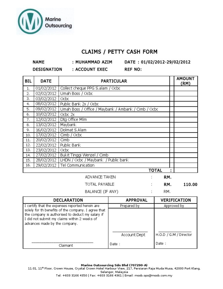 Claim Form | PDF