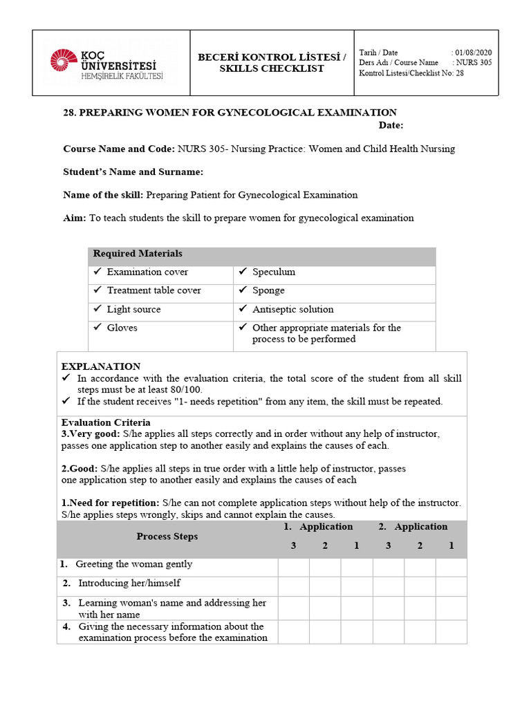 28. Preparing Women for Gynecological Examination | PDF
