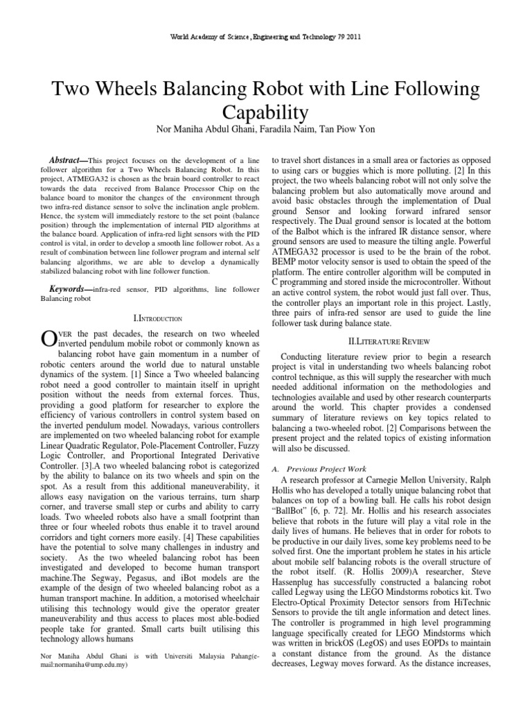 Balancing Robot | PDF | Control Theory | Robot