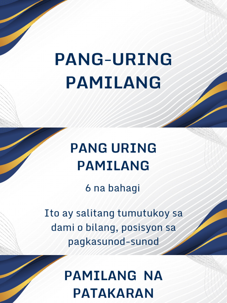 Pang uring pamilang | PDF