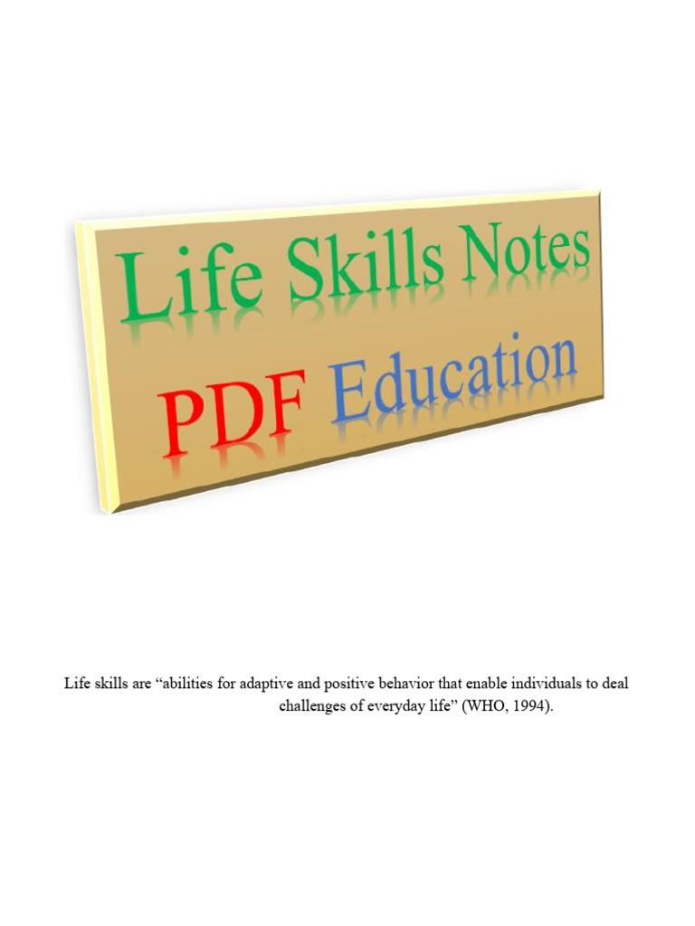 k.i.t.i Life Skills Notes | PDF | Self Esteem | Empathy