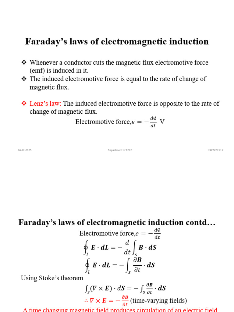 2. Faraday’s Laws of Electromagnetic Induction | PDF