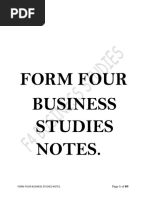 Form 4 Business Studies Revision Notes | PDF | Income Statement ...