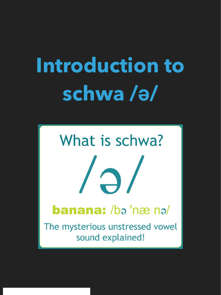 Introduction To Schwa | PDF