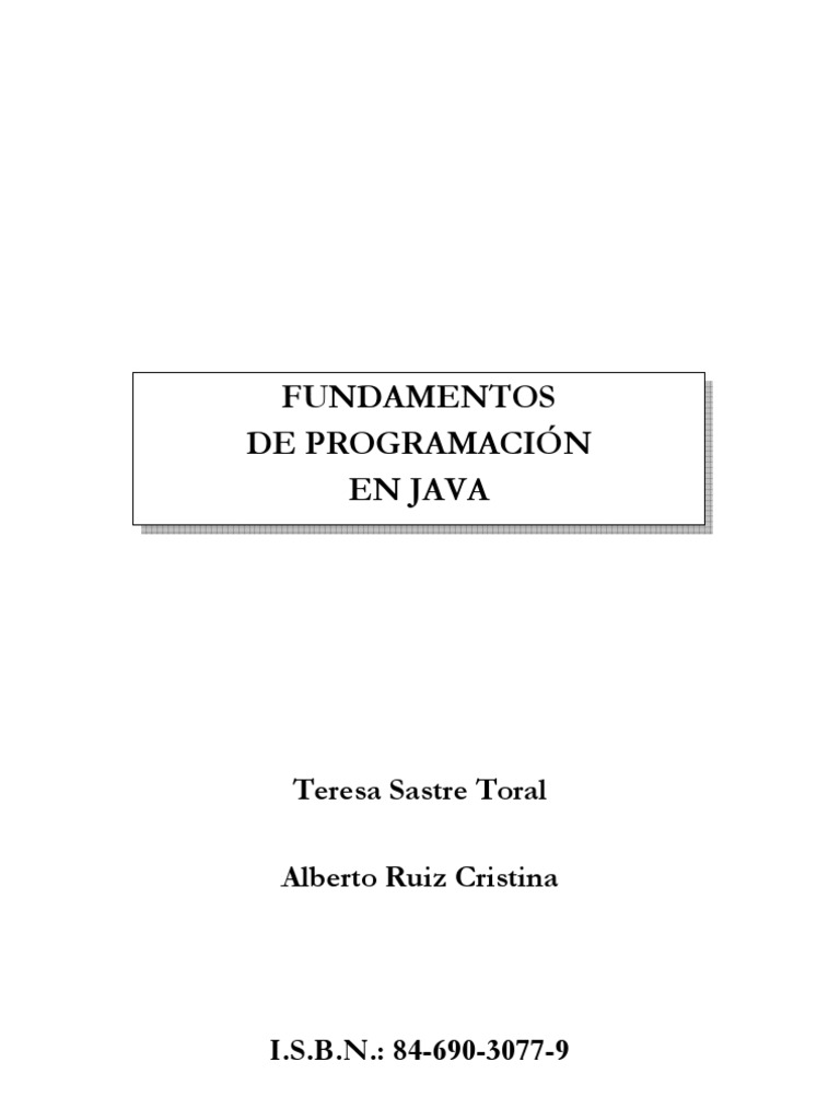 Resumen Java | PDF | Java (lenguaje de programación) | Objeto (informática)