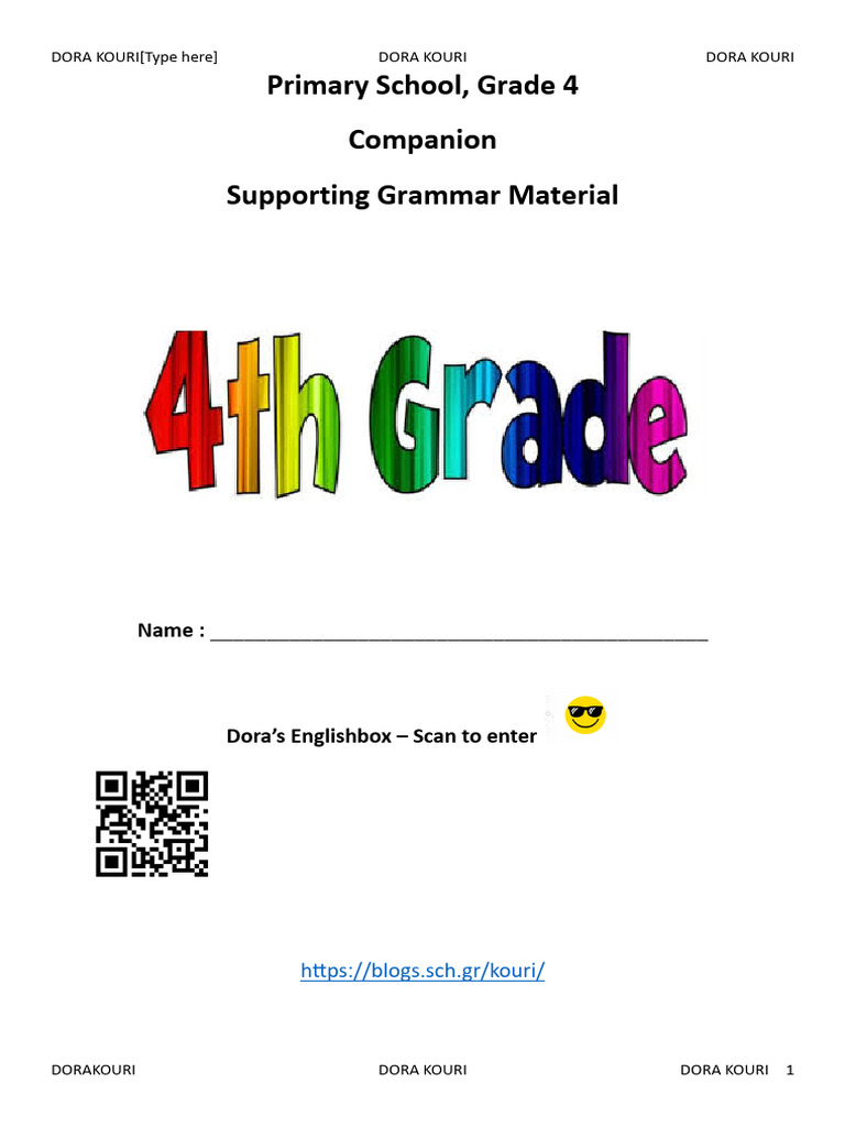 4th Grade Companion Booklet Word | PDF