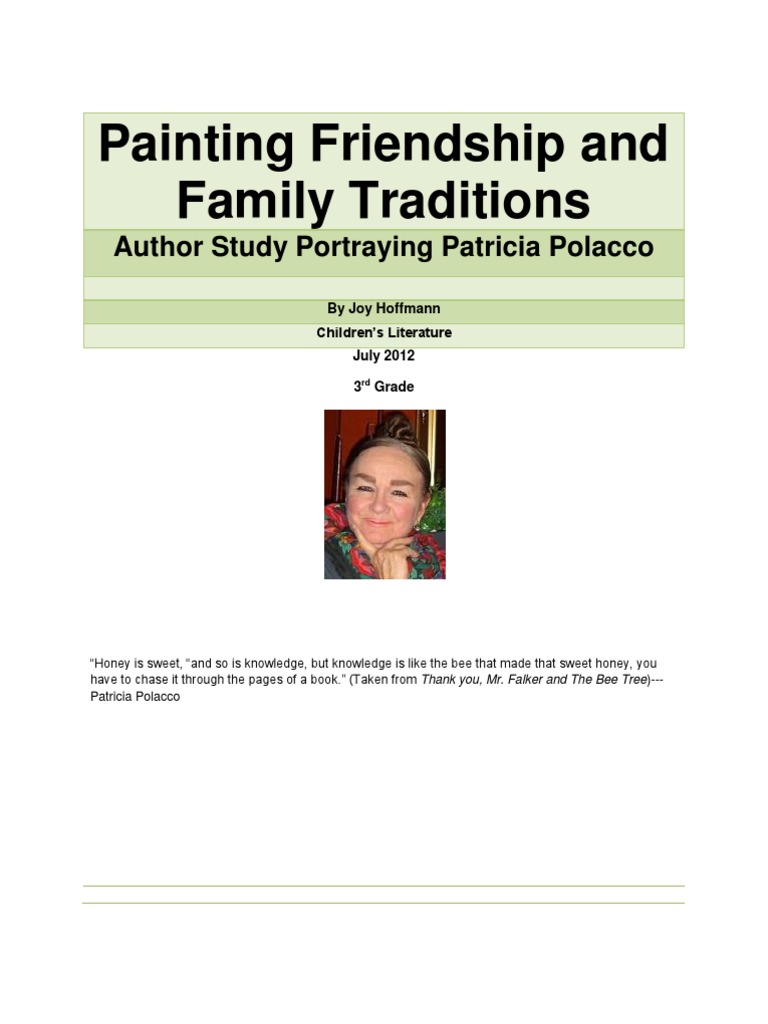 Author Study P. Polacco | PDF | Critical Thinking | Differentiated ...