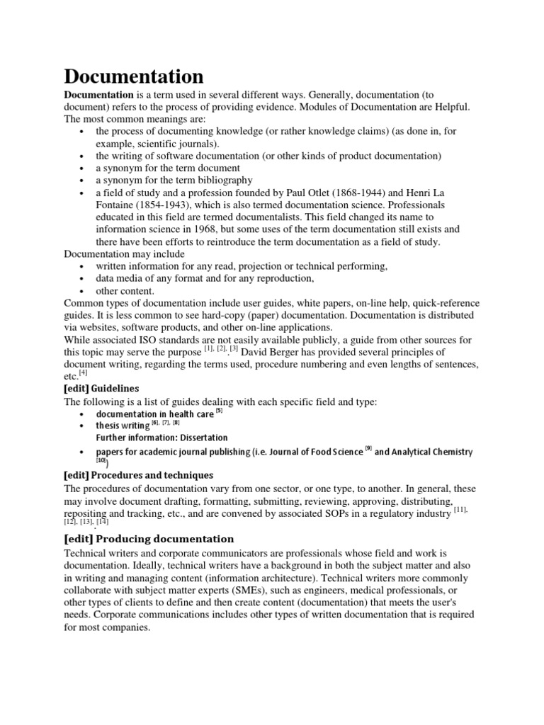 Documentatio 1 | PDF | Documentation | Information Science