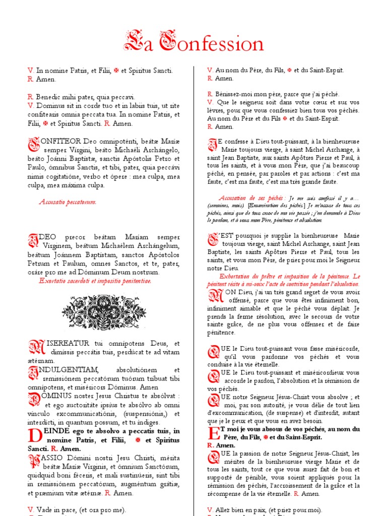 Livret de Confession | PDF | Pénitence | Saint-Esprit