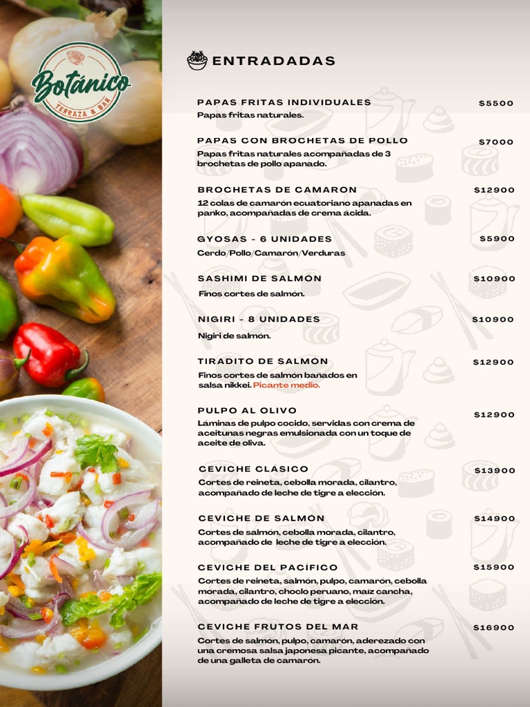 Menú Botánico | PDF | Pizza | Ingredientes de comida