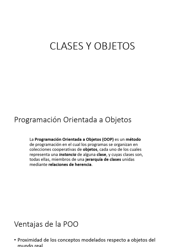 POO 06 - Conceptos de Poo | PDF | Programación orientada a objetos ...