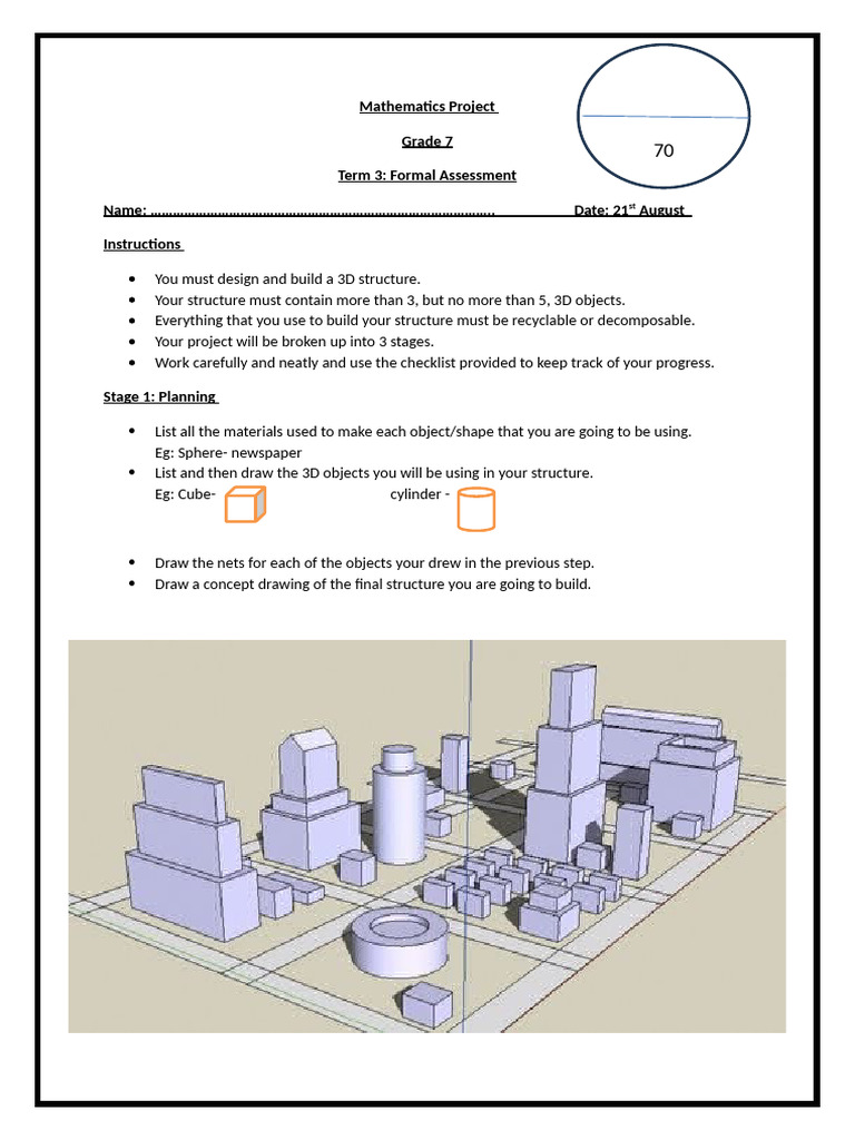 Mathematics Project Grade 7 | PDF | Drawing