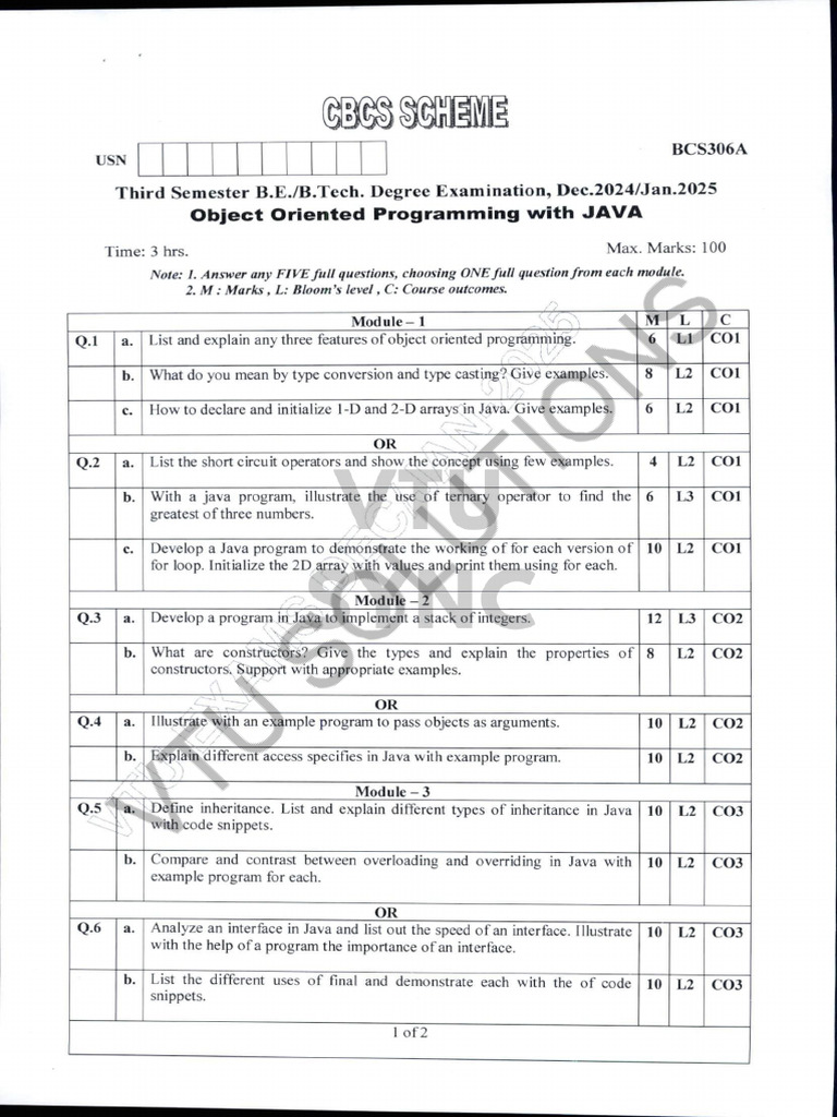 Bcs306a Dj25 Solved - Watermark | PDF