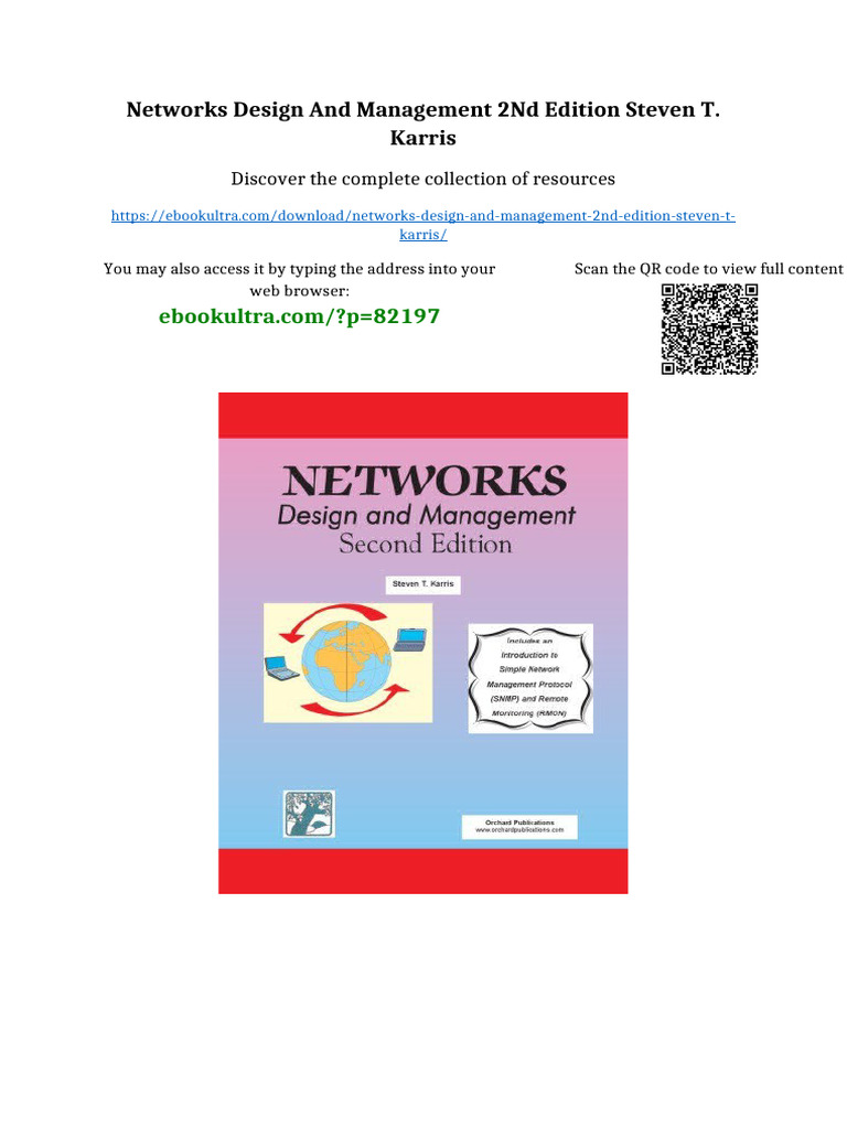 Networks Design and Management 2nd Edition Steven T. Karris online ...