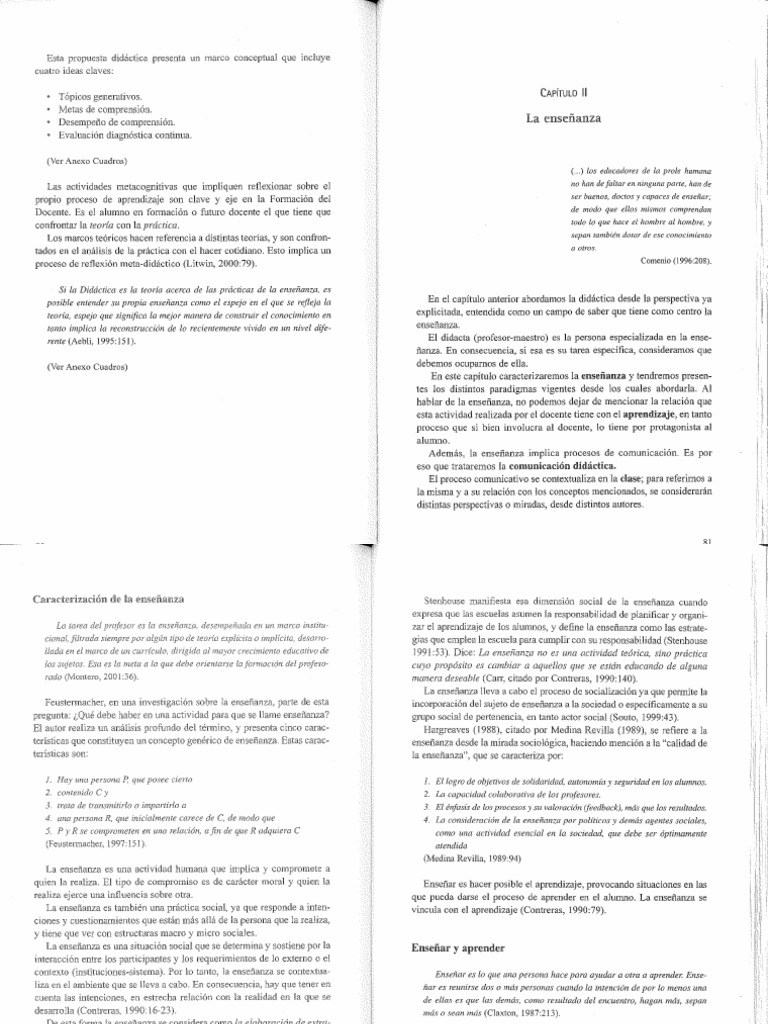 La Enseñanza - Cap 2 - M.C Asprelli - Enseñanza y Comunicación | PDF