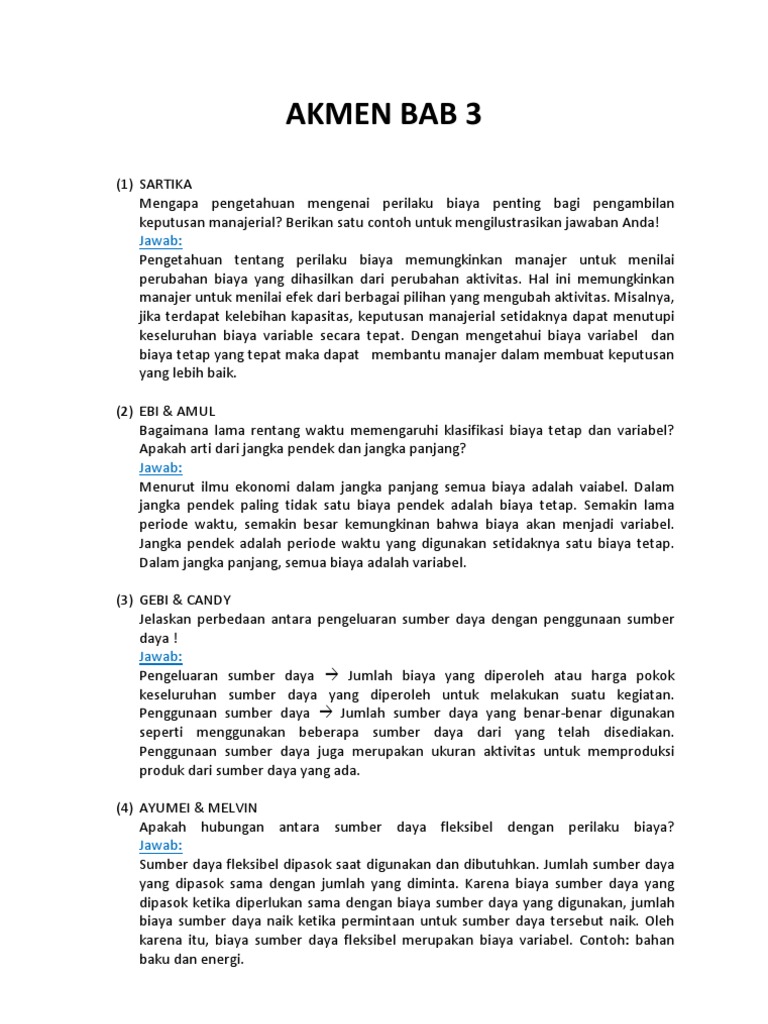 Bab 3 Akmen Komplit | PDF | Metode & Bahan Ajar | Teknologi & Rekayasa