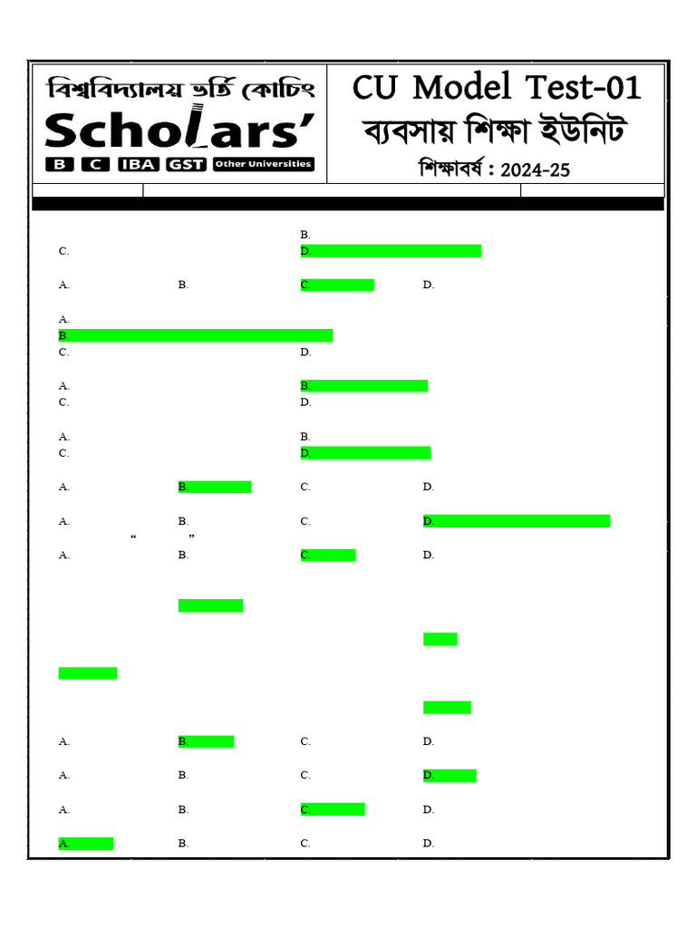 Answer MT - 01 CU Business | PDF | Linguistics | Semantic Units