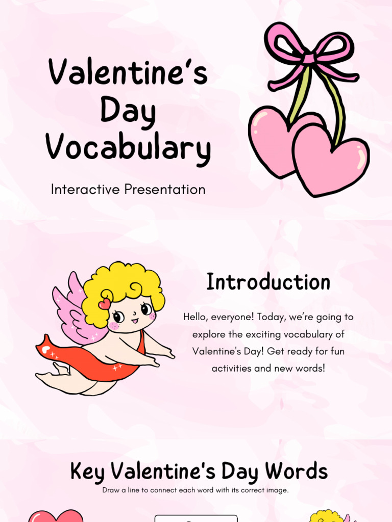 Valentine's Day Vocabulary Interactive Presentation | PDF | Valentine's ...
