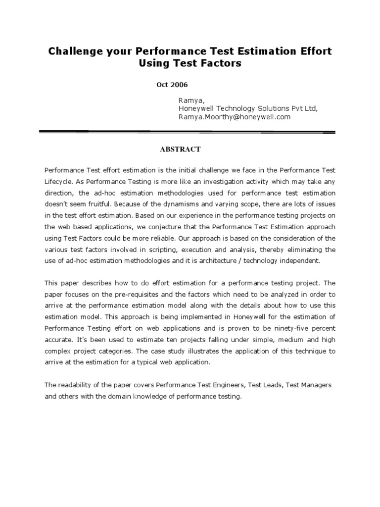 Test Estimation | PDF | Software Testing | Software Engineering