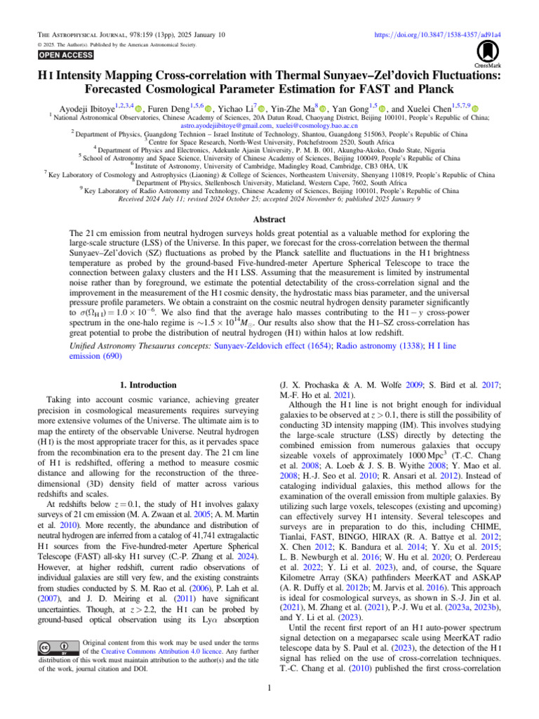 Ibitoye Paper | PDF | Cosmology | Astronomy