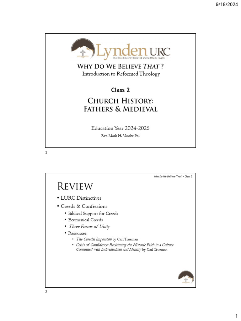 02 - Church History A - Slides | PDF | Arianism | Christology