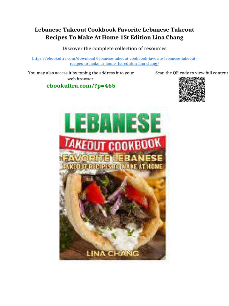 Lebanese Takeout Cookbook Favorite Lebanese Takeout Recipes to Make at ...
