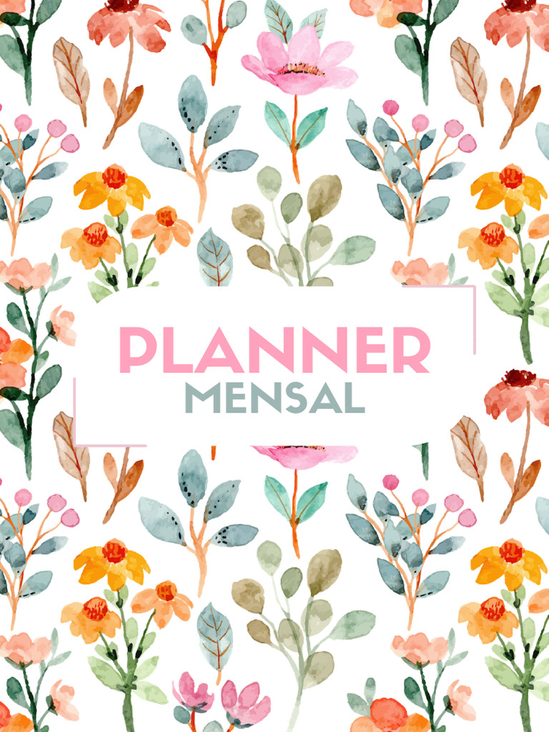 Planner Mensal Floral Rosa e Verde - 20260216 - 224051 - 0000 | PDF