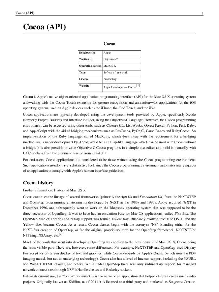 Cocoa Api Pdf Objective C Modelviewcontroller