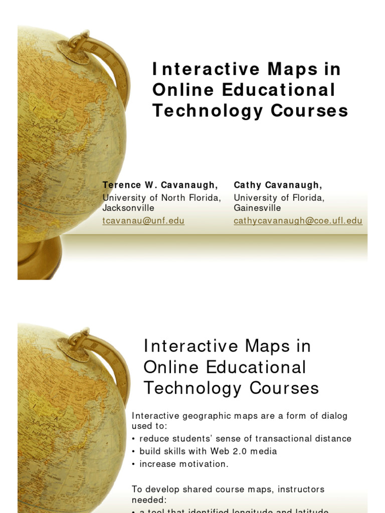 Interactive Maps in Online Educational T | PDF