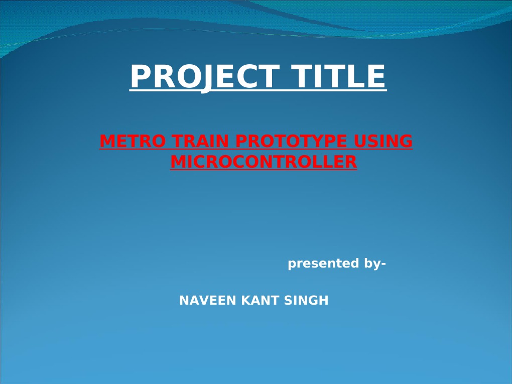 Prototype Metro Train by Using Microcontroller | PDF | Remote Control ...