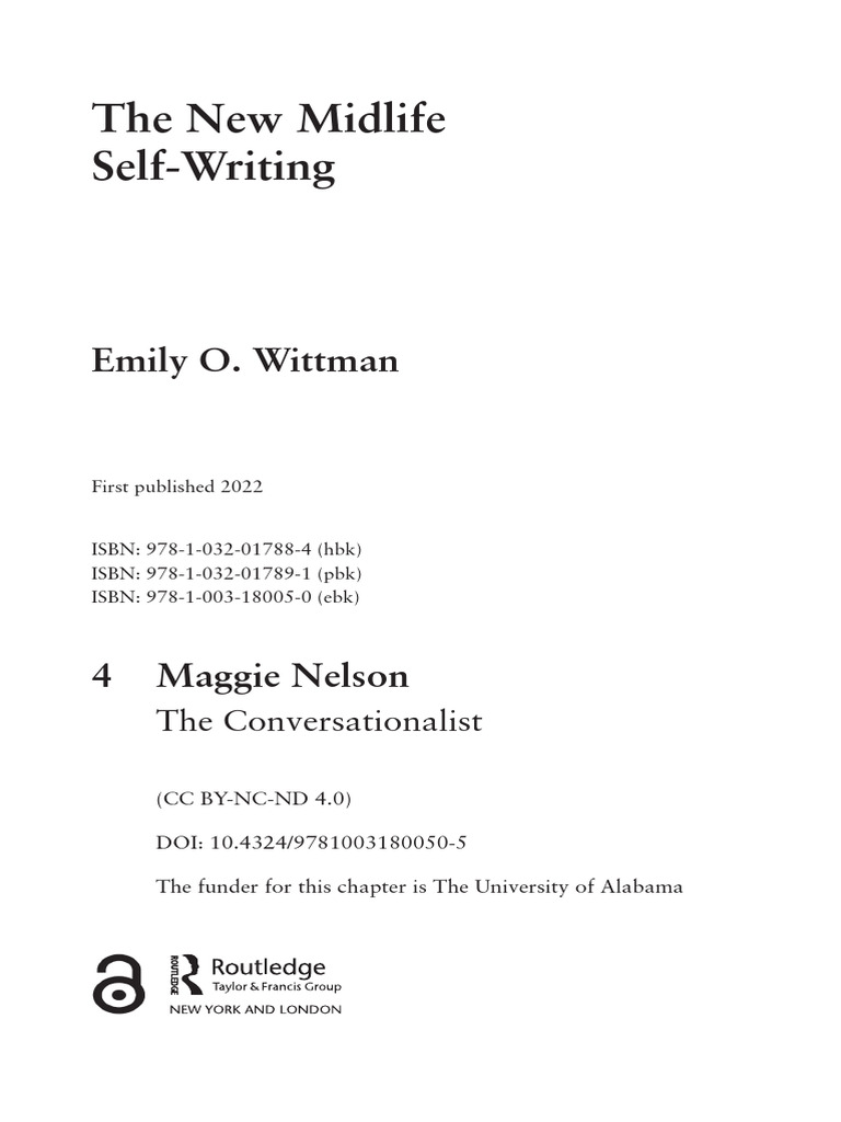 Maggie Nelson The Conversationalist | PDF