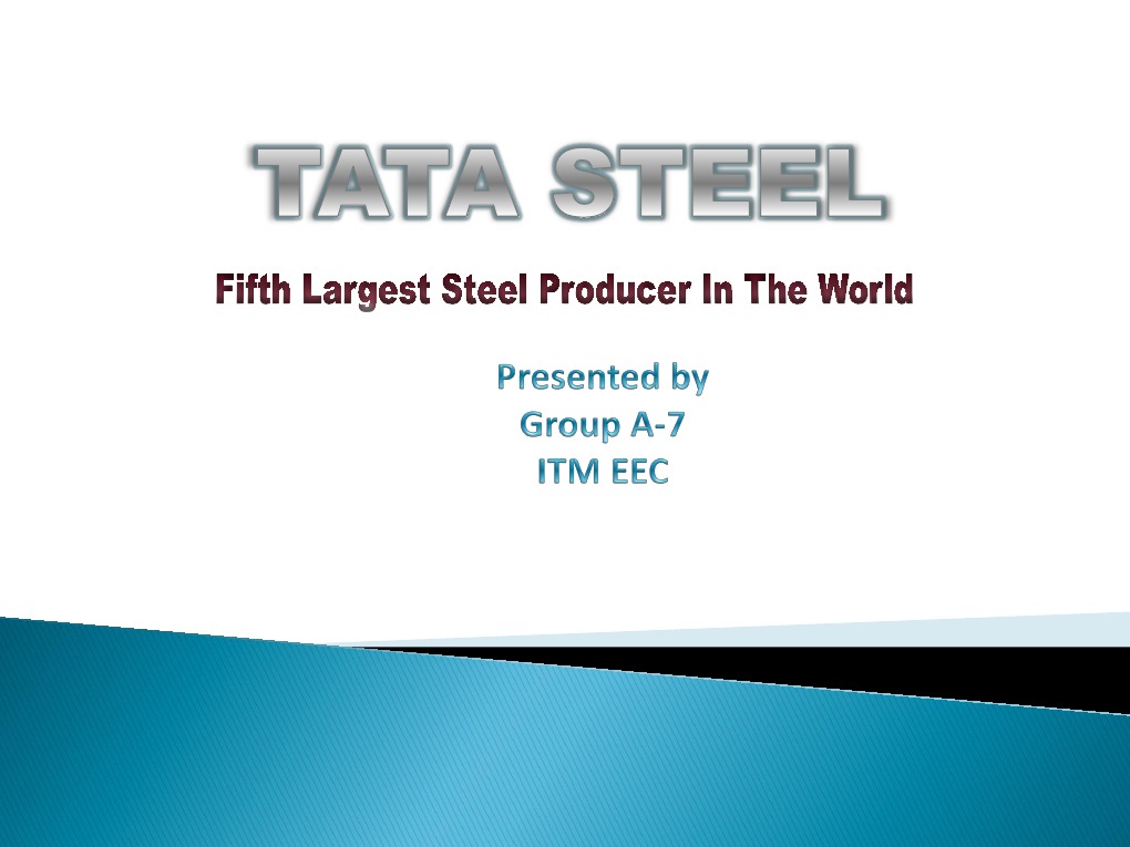 Ma Project On Tata Steel | PDF | Profit (Accounting) | Equity (Finance)
