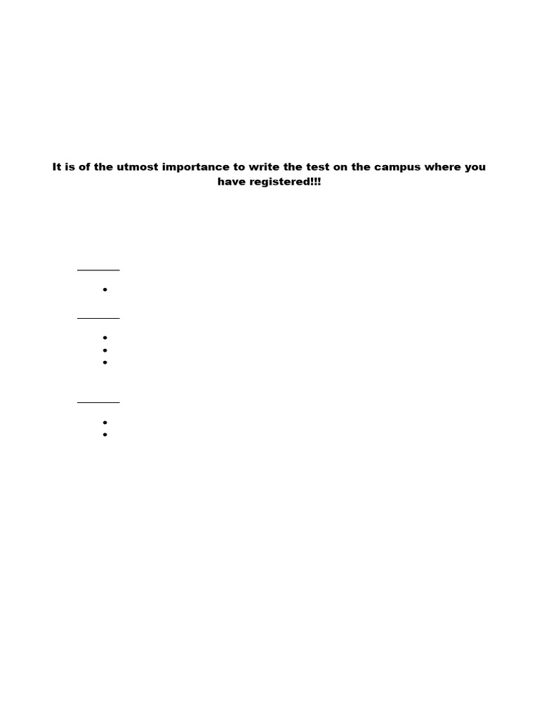 EFK210 TestPreparationGuidelines Test1 2023 | PDF