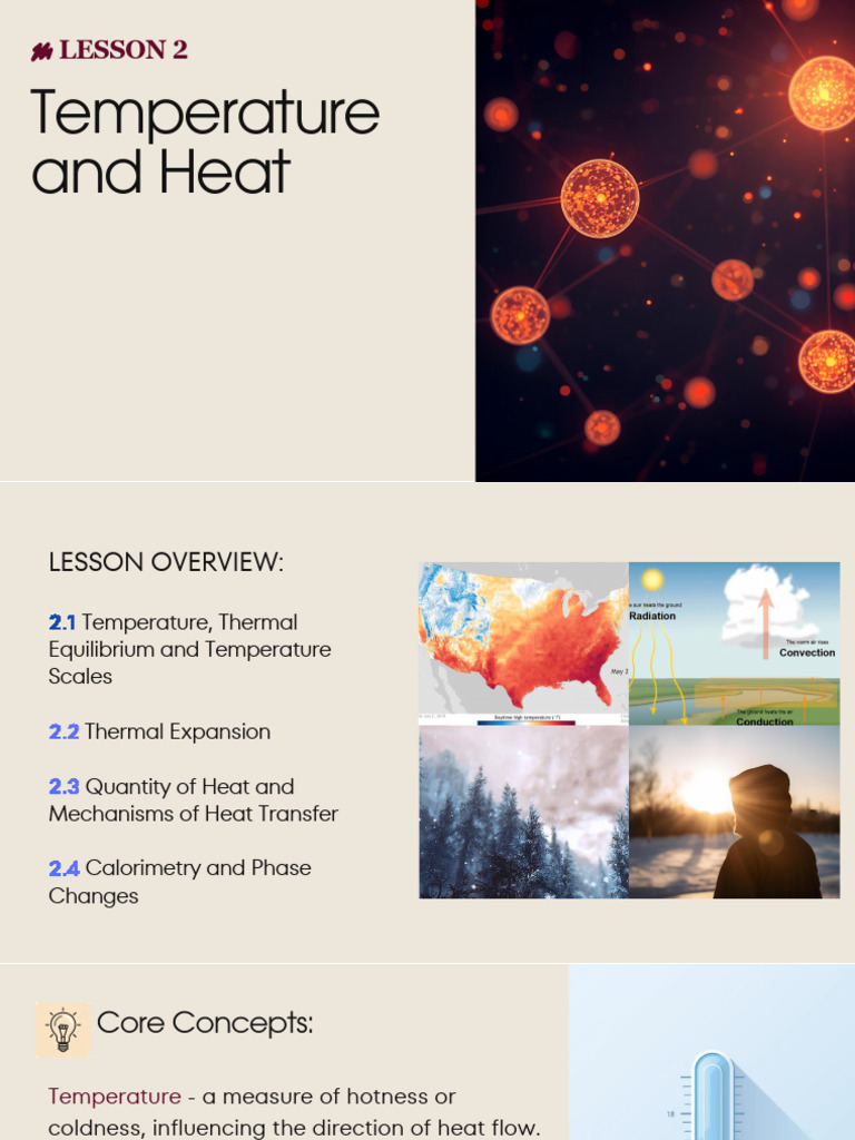 Lesson 2 Temperature and Heat | PDF | Temperature | Heat