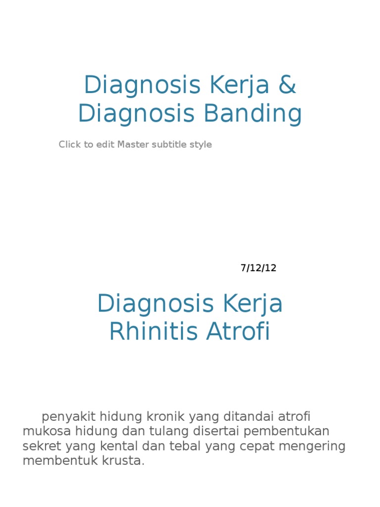 DD Rhinitis Atrofi | PDF